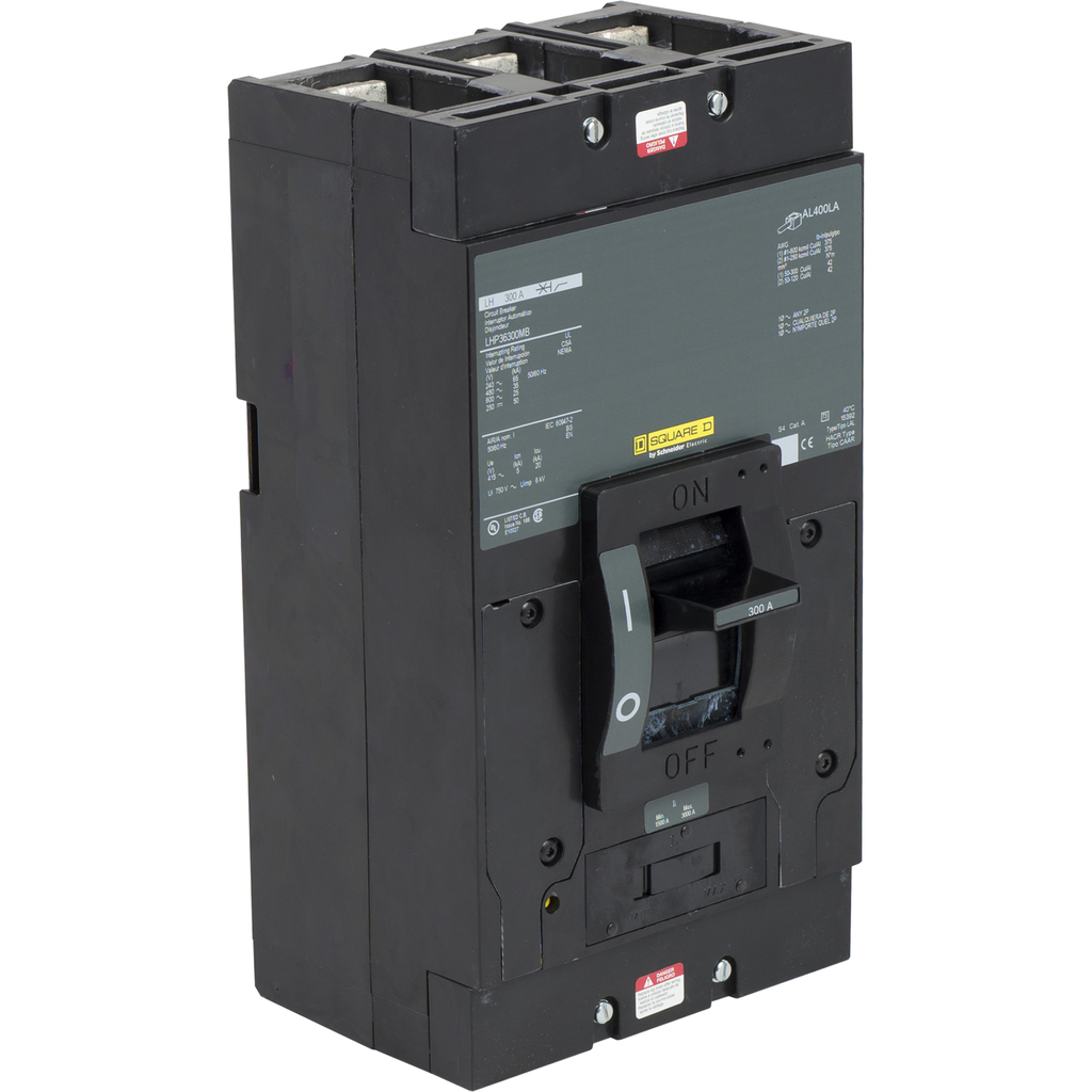 LH MOLDED CASE CIRCUIT BREAKER, 600V, 300A, 3P, SHORT HANDLE – Cuny ...