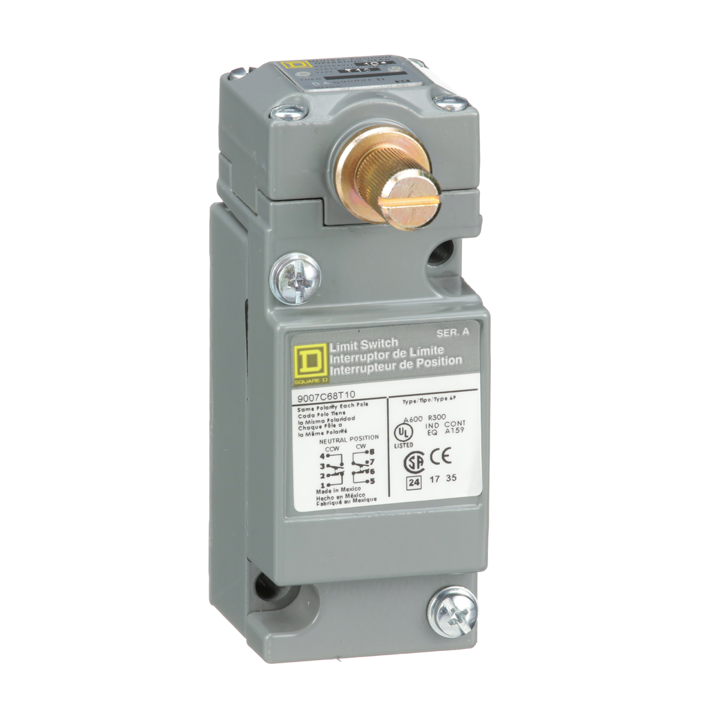 Limit switch, 9007C, full body, rotary lever arm head, neutral position ...