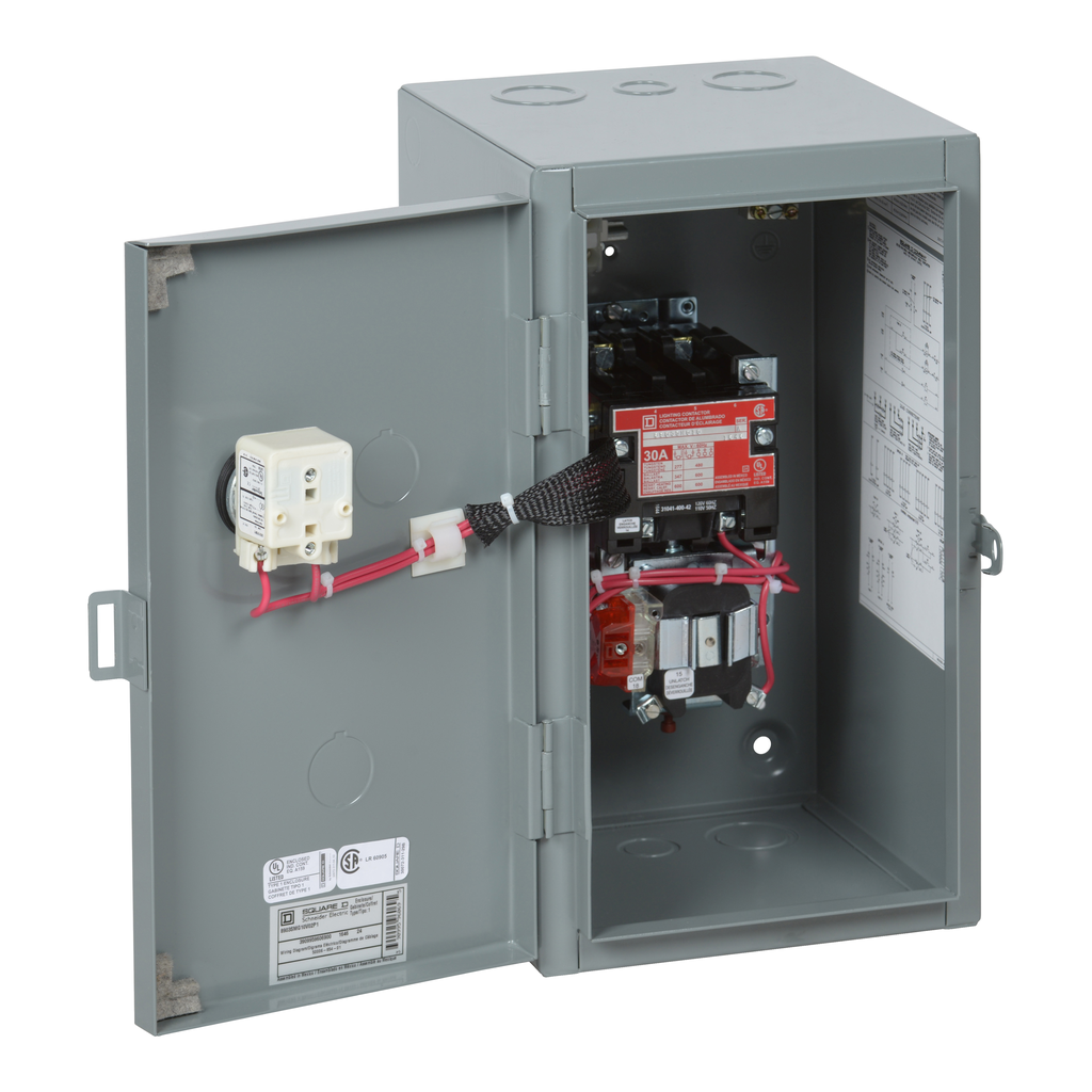 Contactor, Type S, multipole lighting, mechanically held, 30A, 2 pole ...