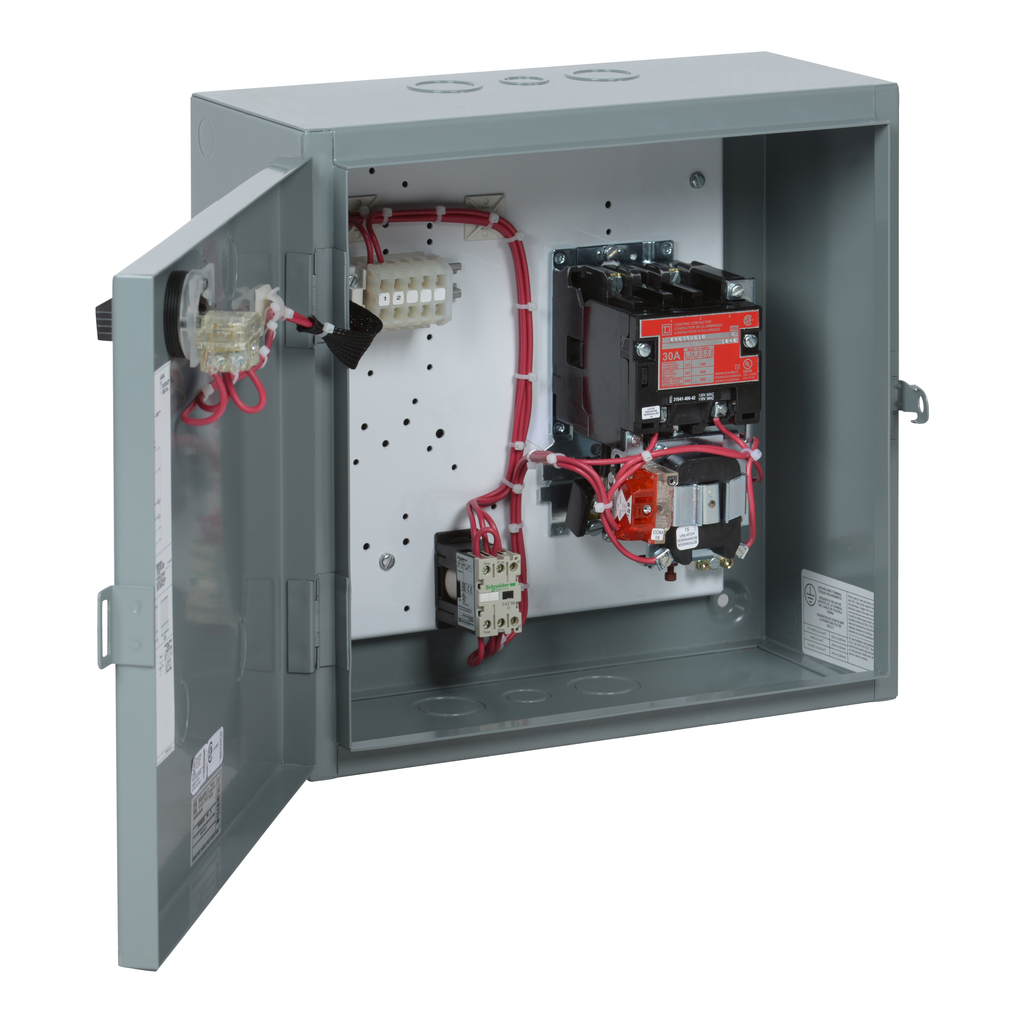 Contactor, Type S, multipole lighting, mechanically held, 30A, 4 pole ...